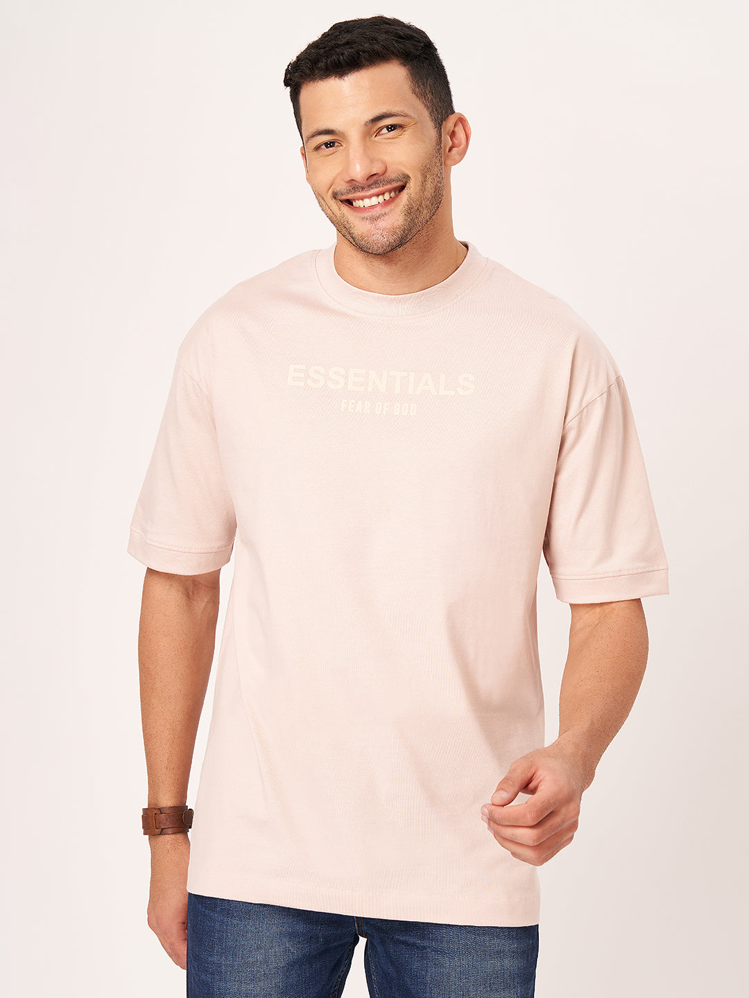 Buy Beige Printed Oversized Tshirt | Zu Clothing