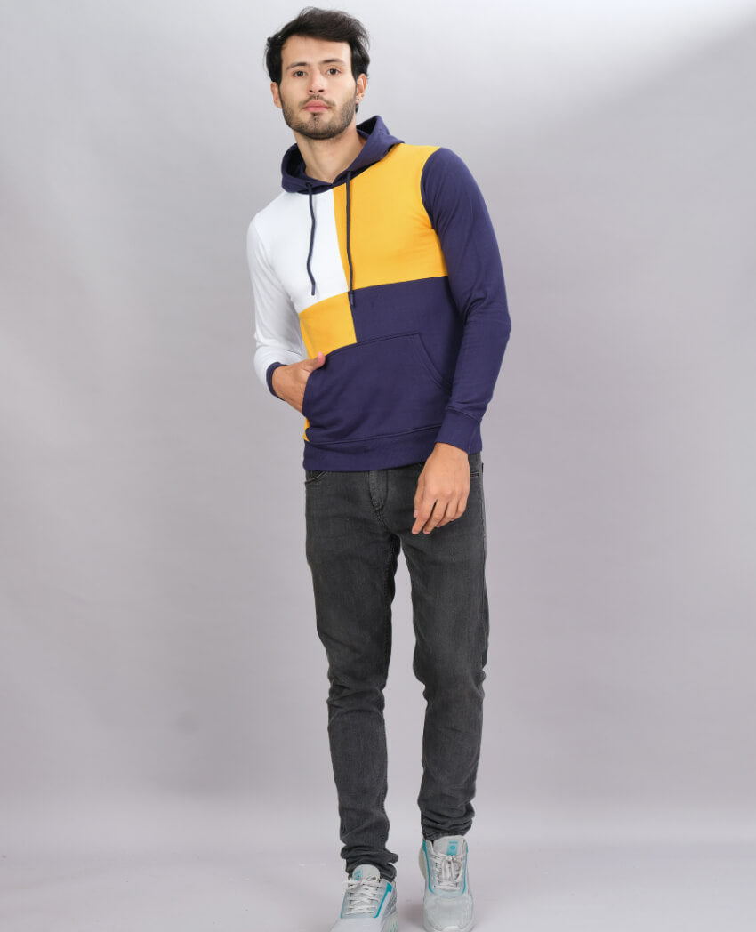 Get Colour Blocked Full Sleeve Hoodie | ZU Clothing